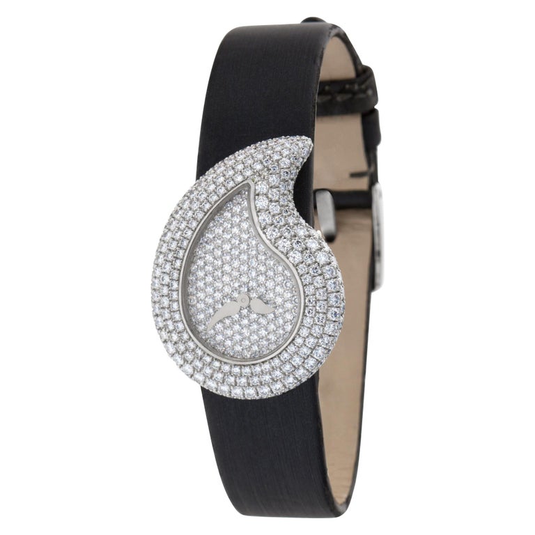 Chopard Casmir Ladies Watch with Pave Diamond Dial and Bezel in 18k ...