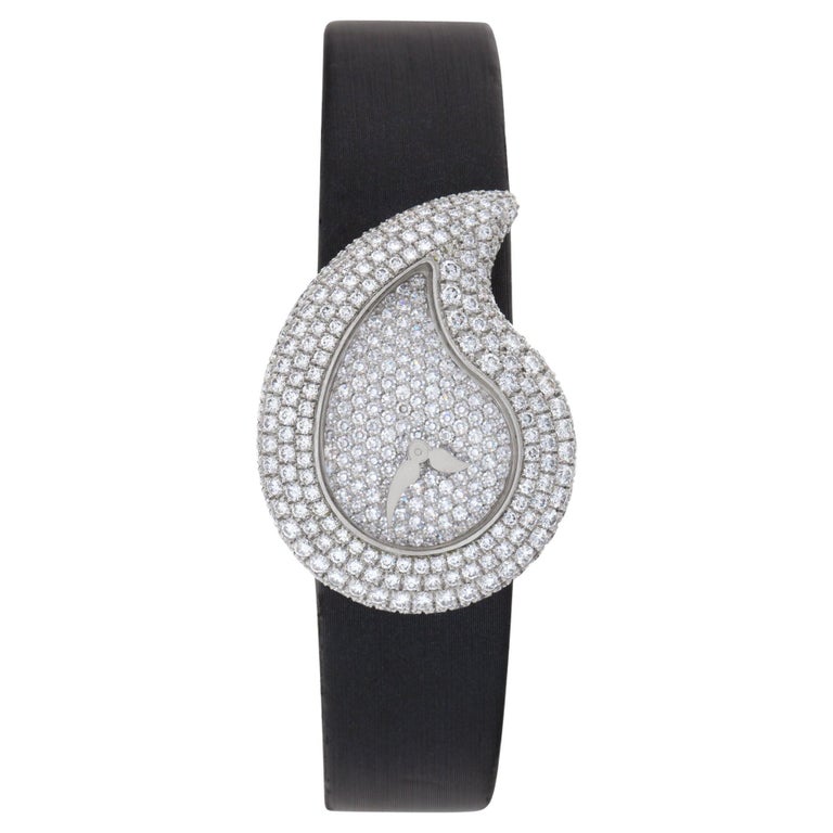 Chopard Casmir Ladies Watch with Pave Diamond Dial and Bezel in 18k ...