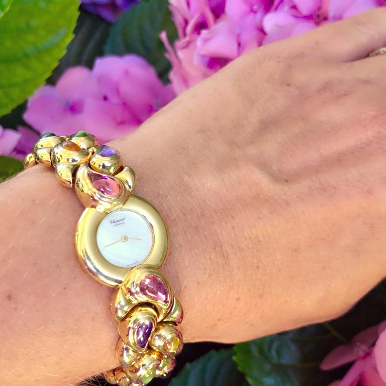 Chopard Casmir Gem-Set 18 Karat Gold Wristwatch For Sale at 1stDibs