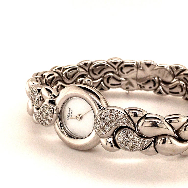 Chopard Casmir White Gold Diamond Ladies Wristwatch For Sale at 1stdibs