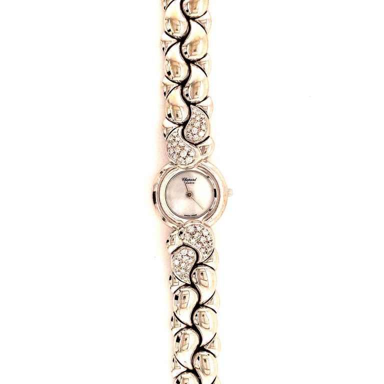 Chopard Casmir White Gold Diamond Ladies Wristwatch For Sale at 1stdibs
