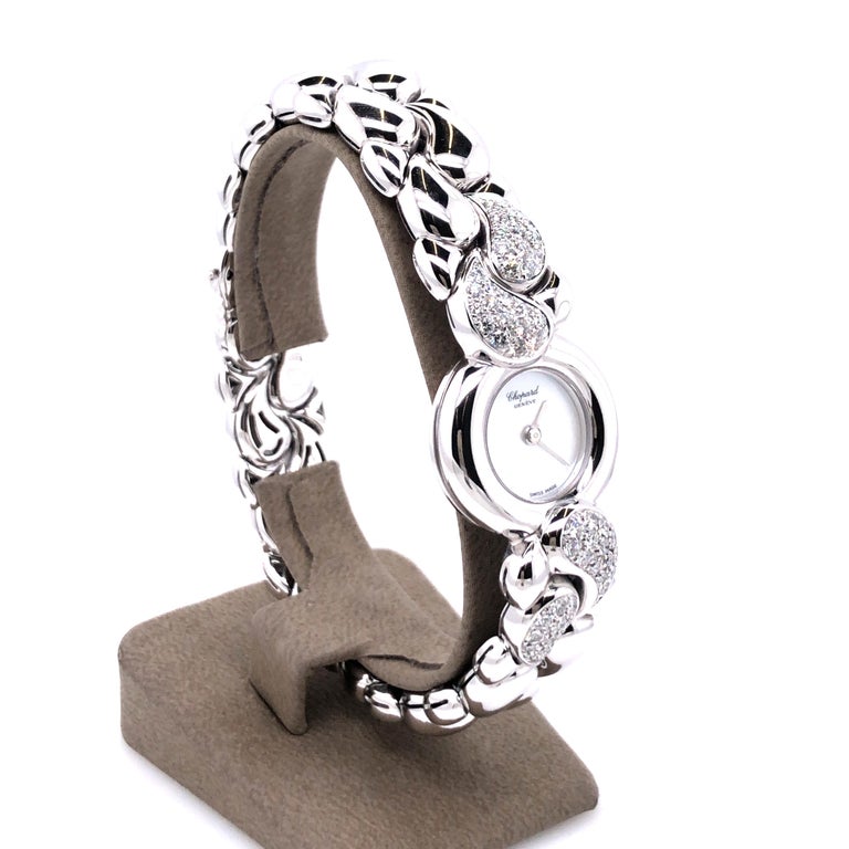 Chopard Casmir White Gold Diamond Ladies Wristwatch For Sale at 1stDibs