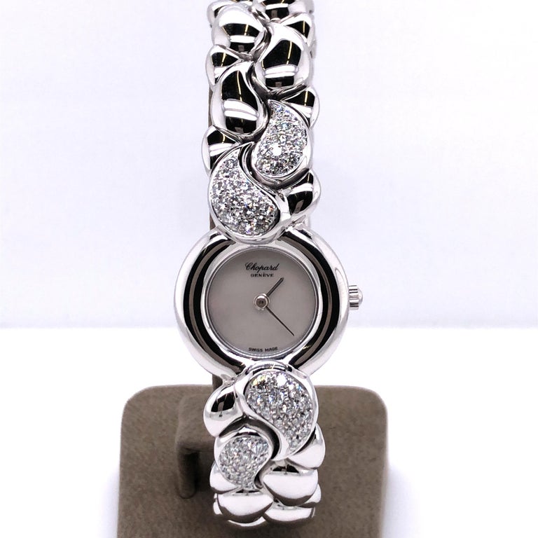 Chopard Casmir White Gold Diamond Ladies Wristwatch For Sale at 1stDibs