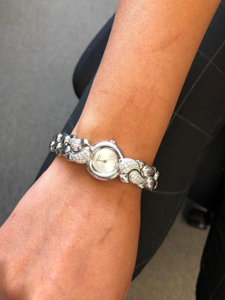 Chopard Casmir White Gold Diamond Ladies Wristwatch For Sale at 1stDibs