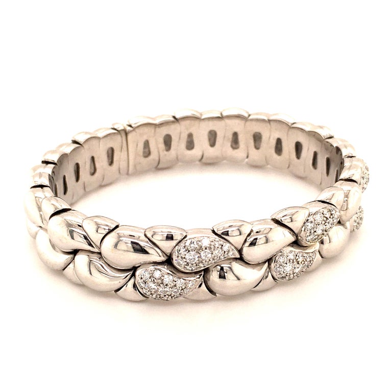 Chopard Casmir White Gold Diamond Open Bracelet at 1stDibs