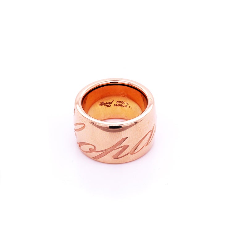 Chopard Chopardissimo 18 Karat Rose Gold Band Ring at 1stDibs ...