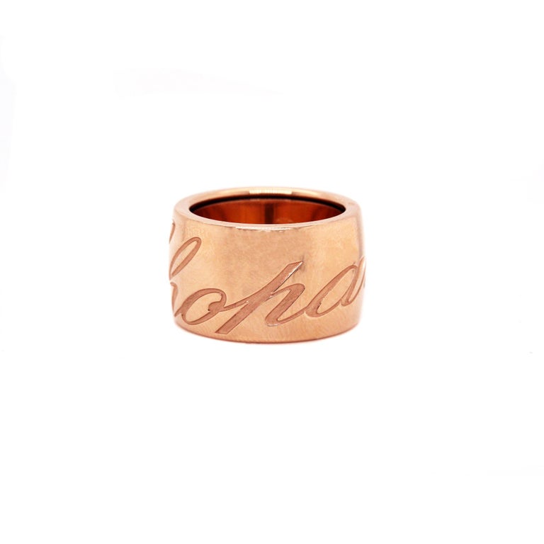 Chopard Chopardissimo 18 Karat Rose Gold Band Ring at 1stDibs ...