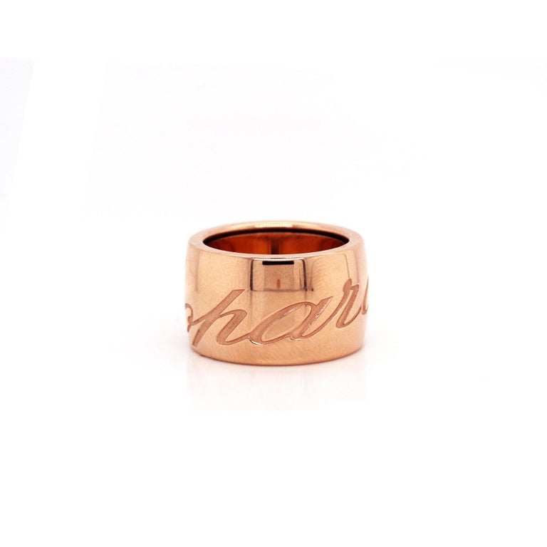 Chopard Chopardissimo 18 Karat Rose Gold Band Ring at 1stDibs ...