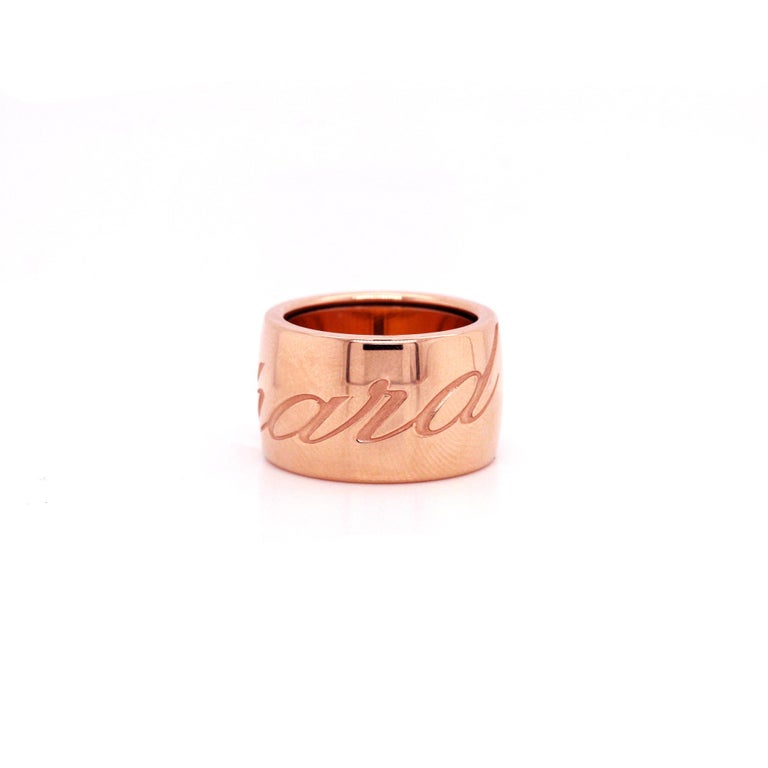 Chopard Chopardissimo 18 Karat Rose Gold Band Ring at 1stDibs ...
