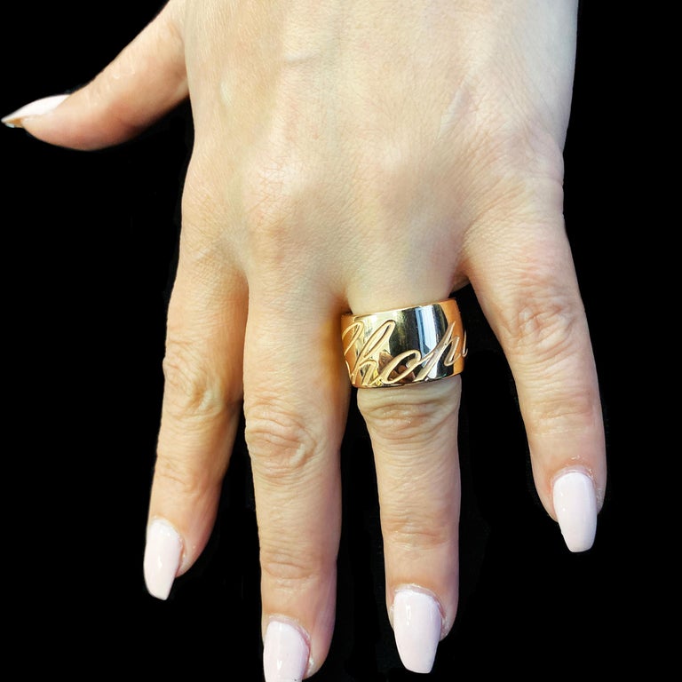 Chopard Chopardissimo 18 Karat Rose Gold Band Ring at 1stDibs ...