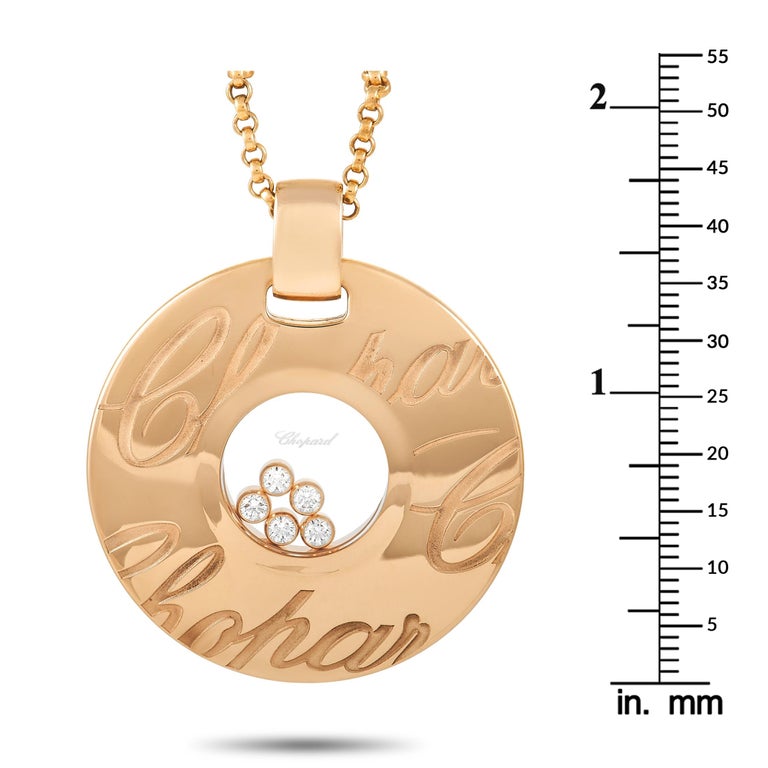 Chopard Chopardissimo 18K Rose Gold 0.50 Ct Diamond Pendant Necklace ...