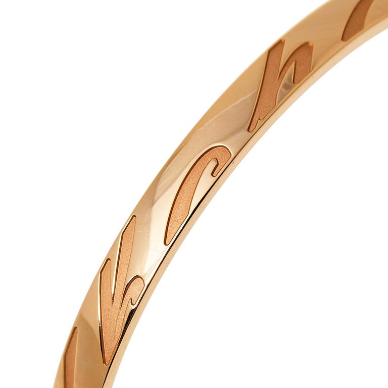 Chopard Chopardissimo 18K Rose Gold Open Cuff Bangle Bracelet at 1stDibs