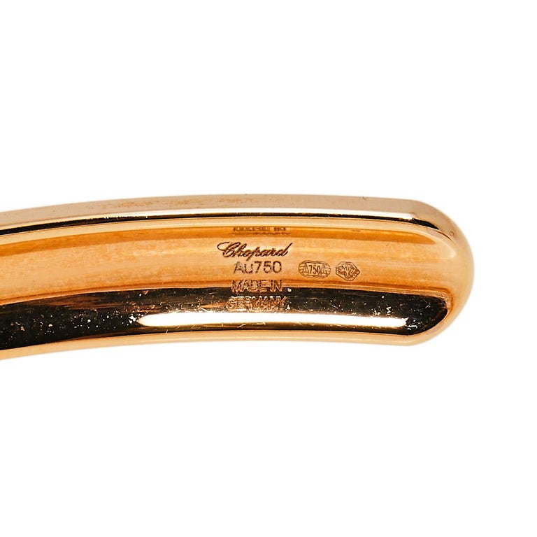 Chopard Chopardissimo 18K Rose Gold Open Cuff Bangle Bracelet at 1stDibs