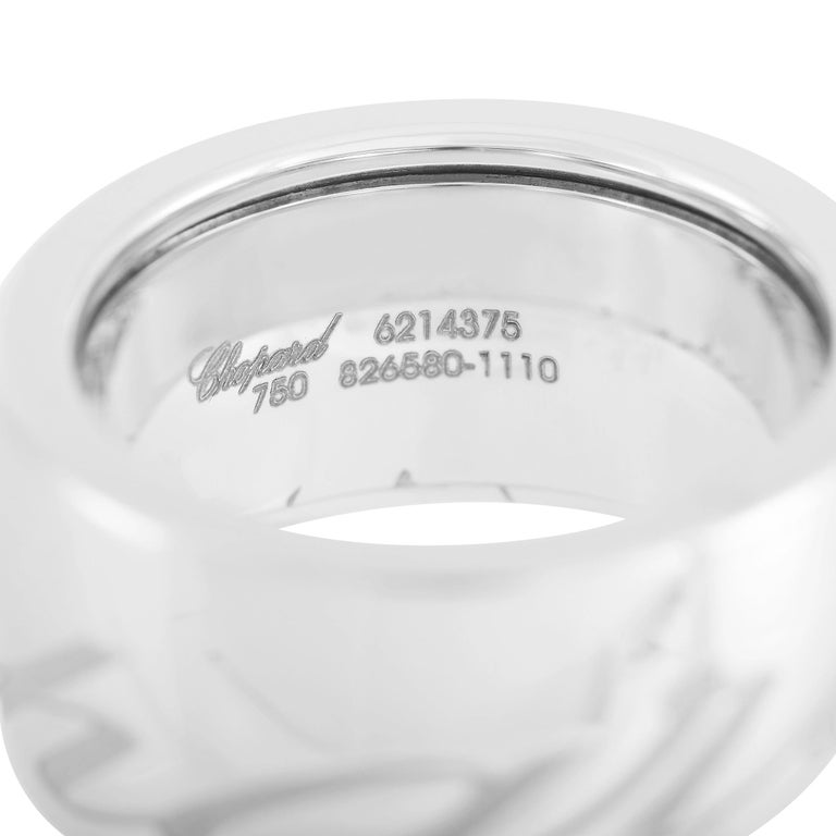 Chopard Chopardissimo 18K White Gold Band Ring at 1stDibs