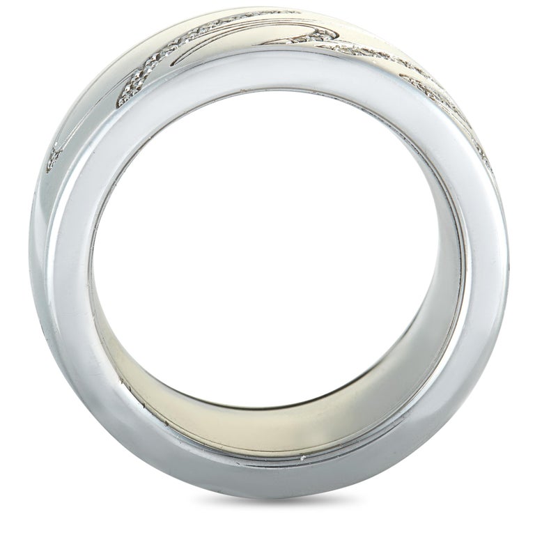Chopard Chopardissimo Diamond White Gold Signature Band Ring at 1stDibs