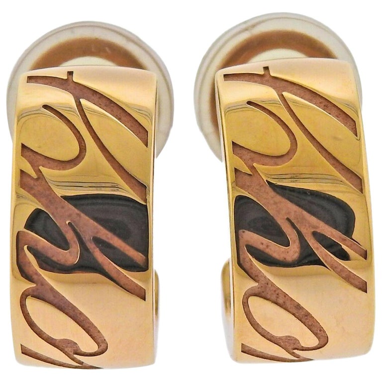 Chopard Chopardissimo Rose Gold Half Hoop Earrings 837031-5001 at 1stDibs
