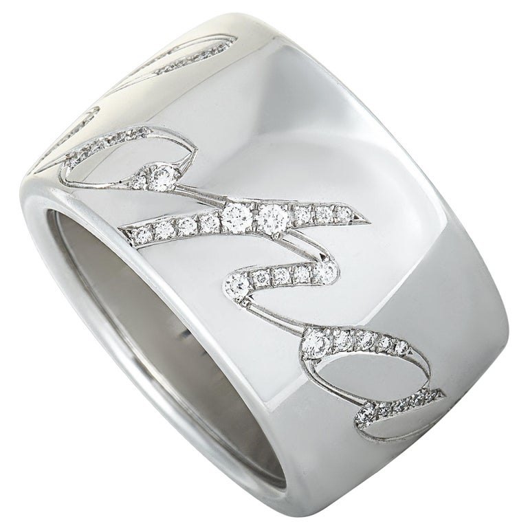 Chopard Chopardissimo White Gold Diamond Band Ring at 1stDibs
