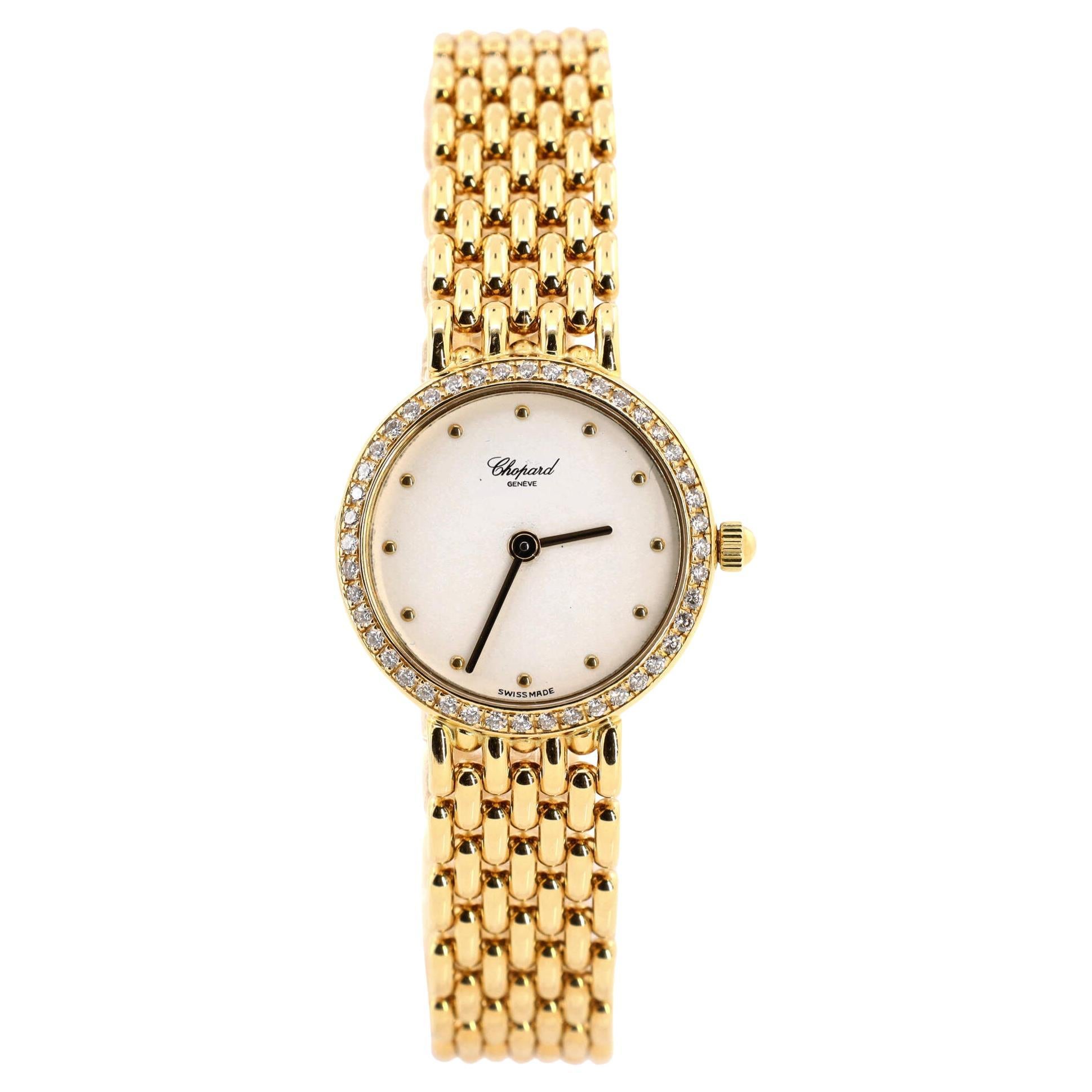 Chopard Classic Round Quartz Watch Yellow Gold with Diamond Bezel 21 ...