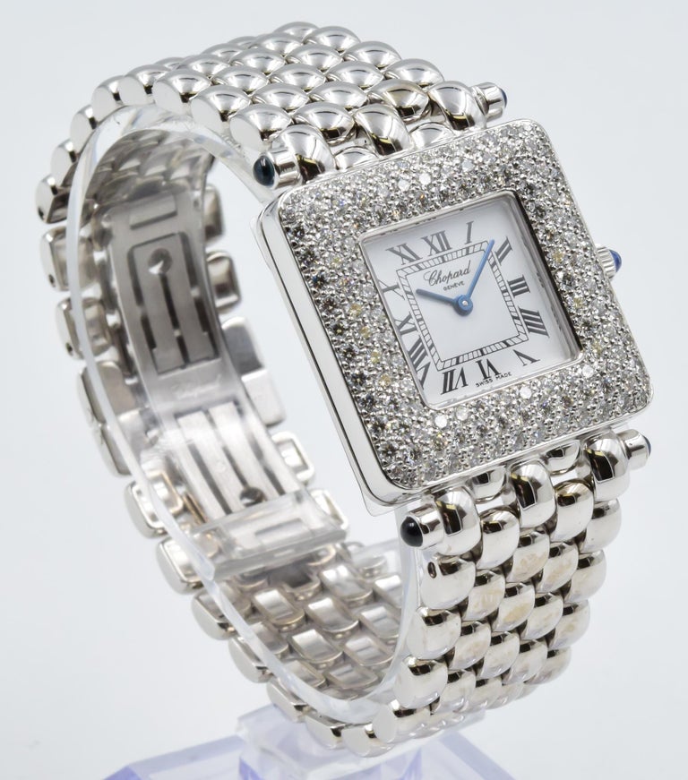 Chopard Classic Square, 106889-1001, 18 Karat White Gold with Diamond ...