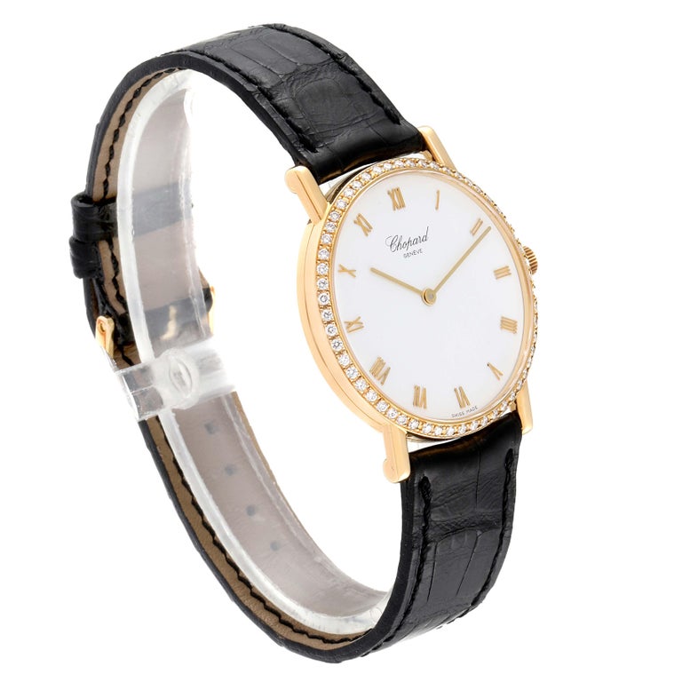 Chopard Classique Yellow Gold Diamond Men's Watch 3154 For Sale at 1stDibs