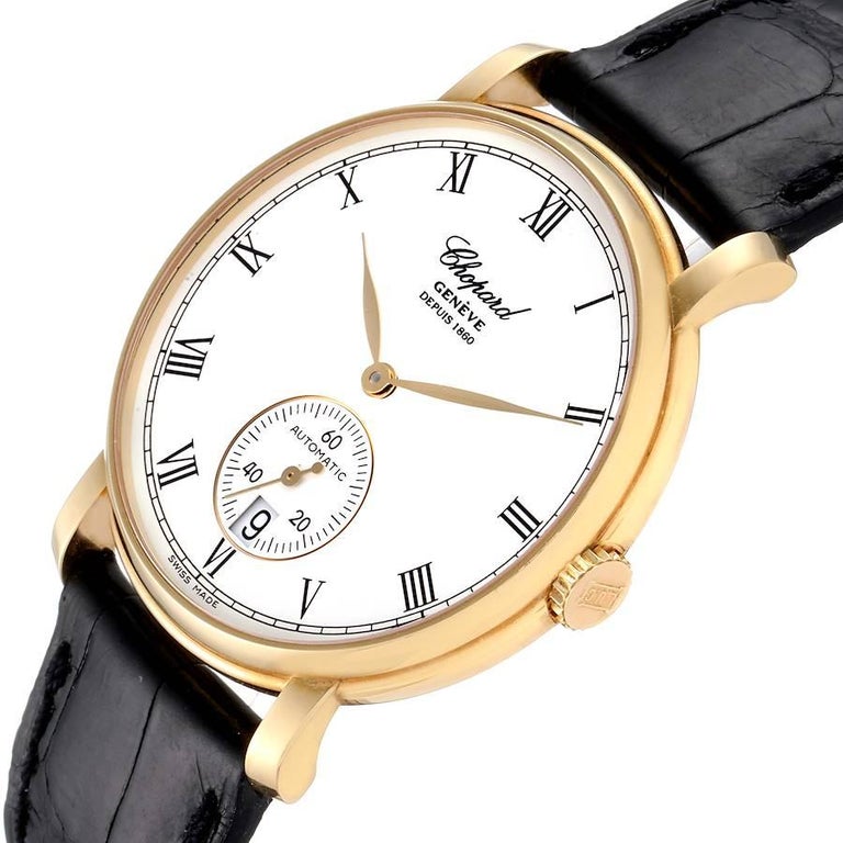 Chopard Classique Yellow Gold White Dial Men's Watch 1223 Box Papers ...