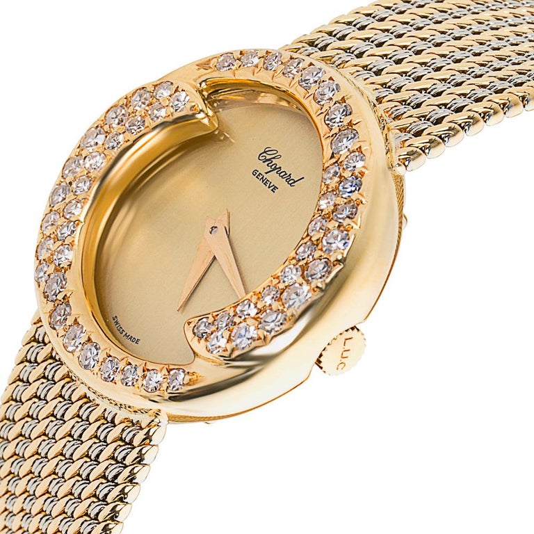 Chopard Diamond Bezel S-10-2867 Ladies Watch in 18 Karat Gold For Sale ...