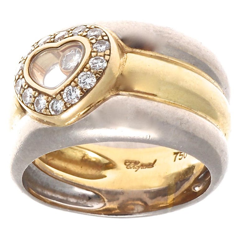 Vintage Chopard Diamond Happy Heart Ring at 1stDibs