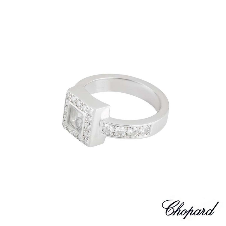 Chopard Happy Diamonds Square Ring at 1stDibs | chopard happy diamond ...