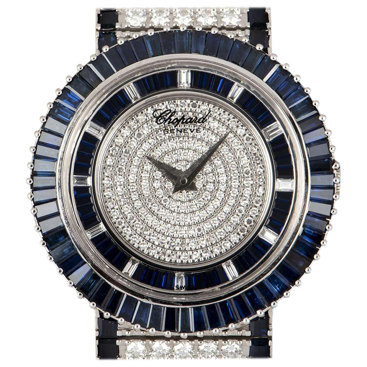 Chopard Fully Loaded Diamond and Blue Sapphire Set Watch 143001-1003 at ...