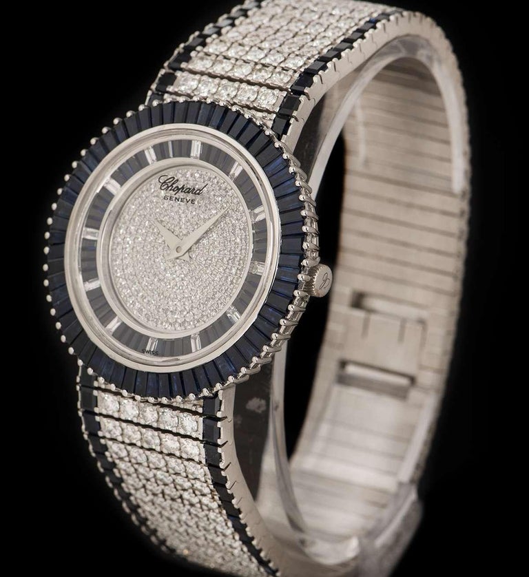 Chopard Fully Loaded Diamond and Blue Sapphire Set Watch 143001-1003 at ...