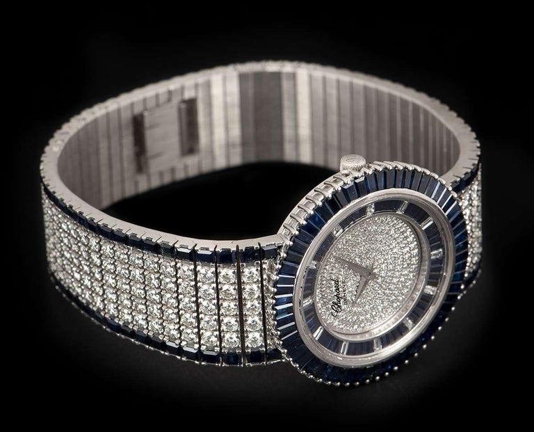 Chopard Fully Loaded Diamond and Blue Sapphire Set Watch 143001-1003 at ...