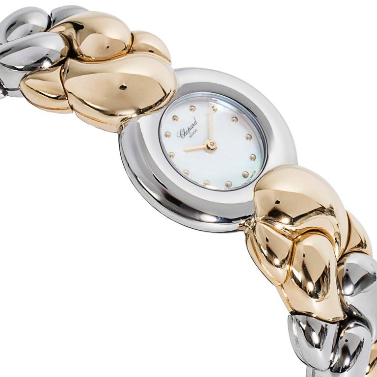Chopard 'Geneve' Women's Watch in 18 Karat Yellow Gold Mother of Pearl ...