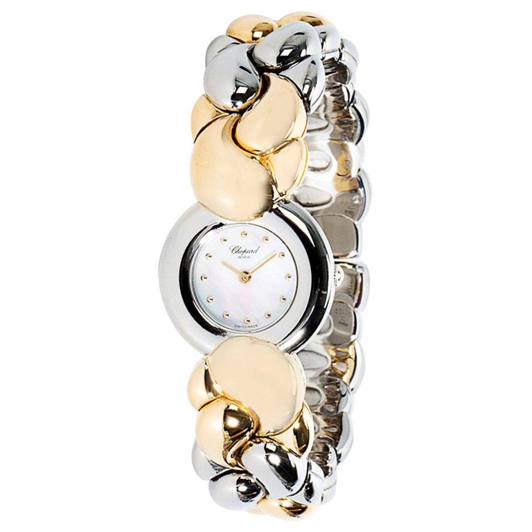 Chopard 'Geneve' Women's Watch in 18 Karat Yellow Gold Mother of Pearl ...