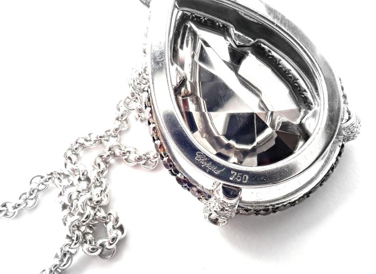 Chopard Golden Diamonds Diamond Chrome Stone White Gold Pendant ...