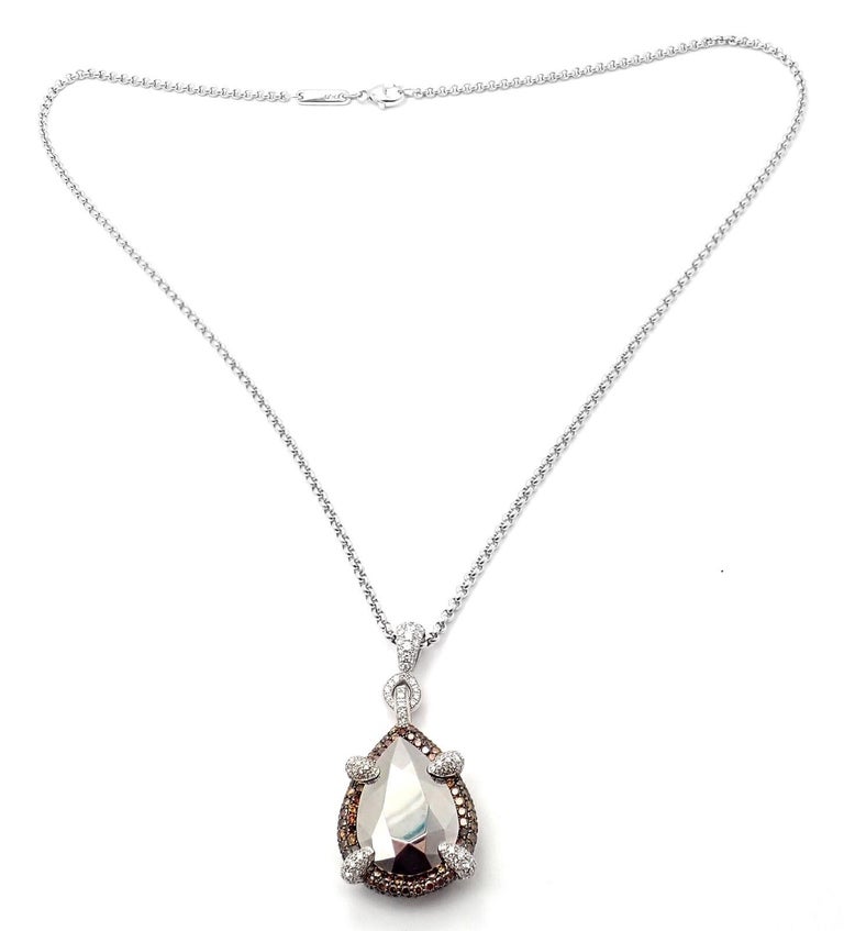 Chopard Golden Diamonds Diamond Chrome Stone White Gold Pendant ...