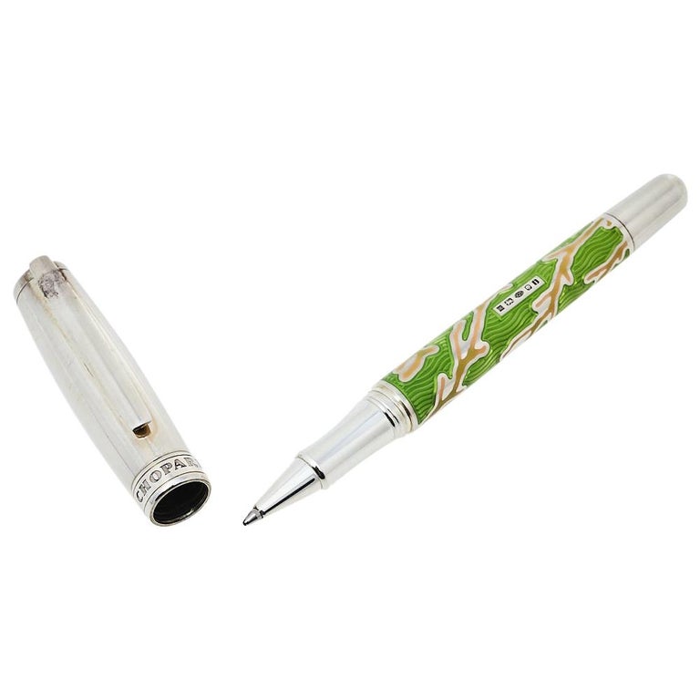Chopard Green and Pink Coral Sterling Silver Limited Edition Rollerball ...