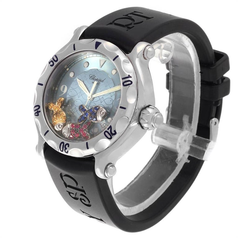 Chopard Happy Beach Floating Rubi Sapphire Fish Ladies Watch 288347 at ...