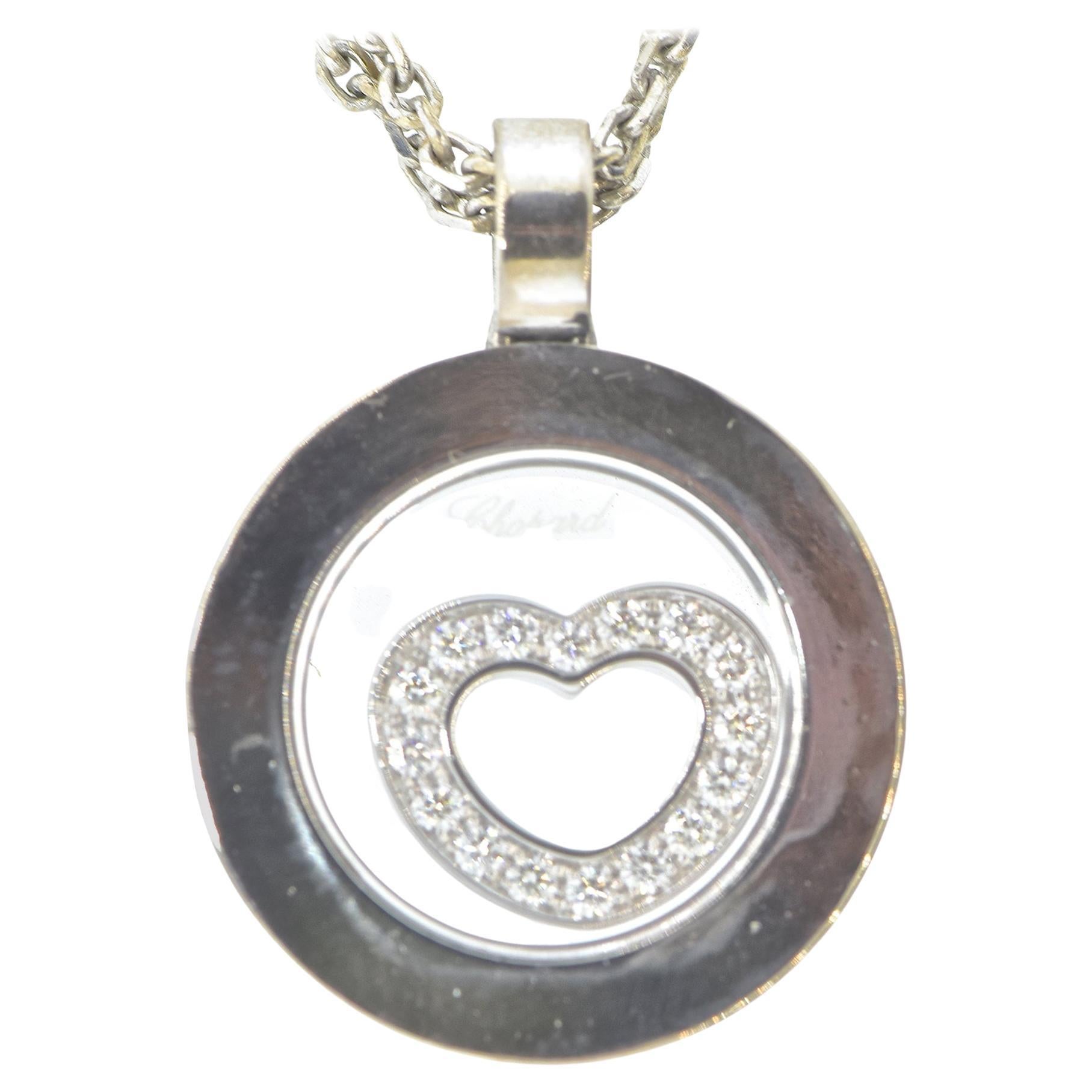 CHOPARD Happy Diamond Extra Large Diamond White Gold Cross Pendant at ...