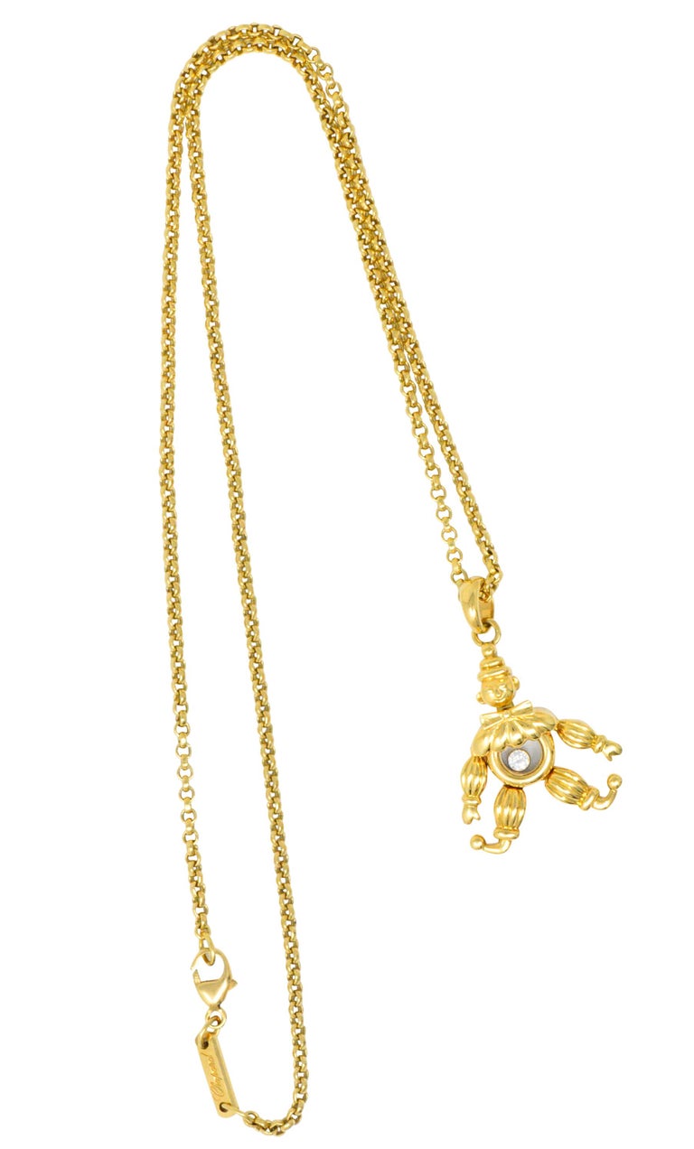 Chopard Happy Diamond Clown 18 Karat Yellow Gold Pendant Necklace at ...