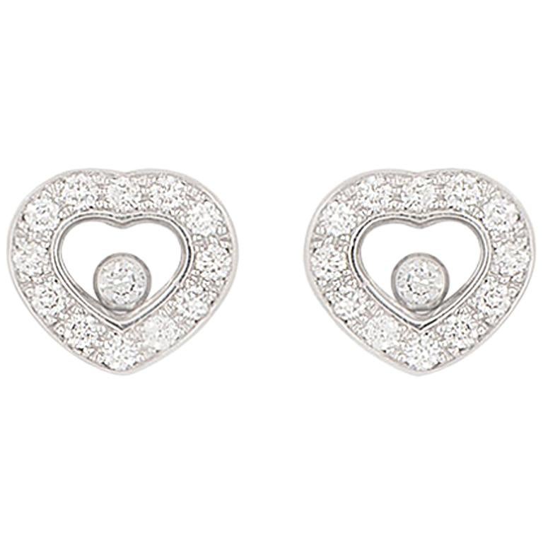 Chopard Happy Diamond Heart Earrings at 1stDibs | chopard heart earrings