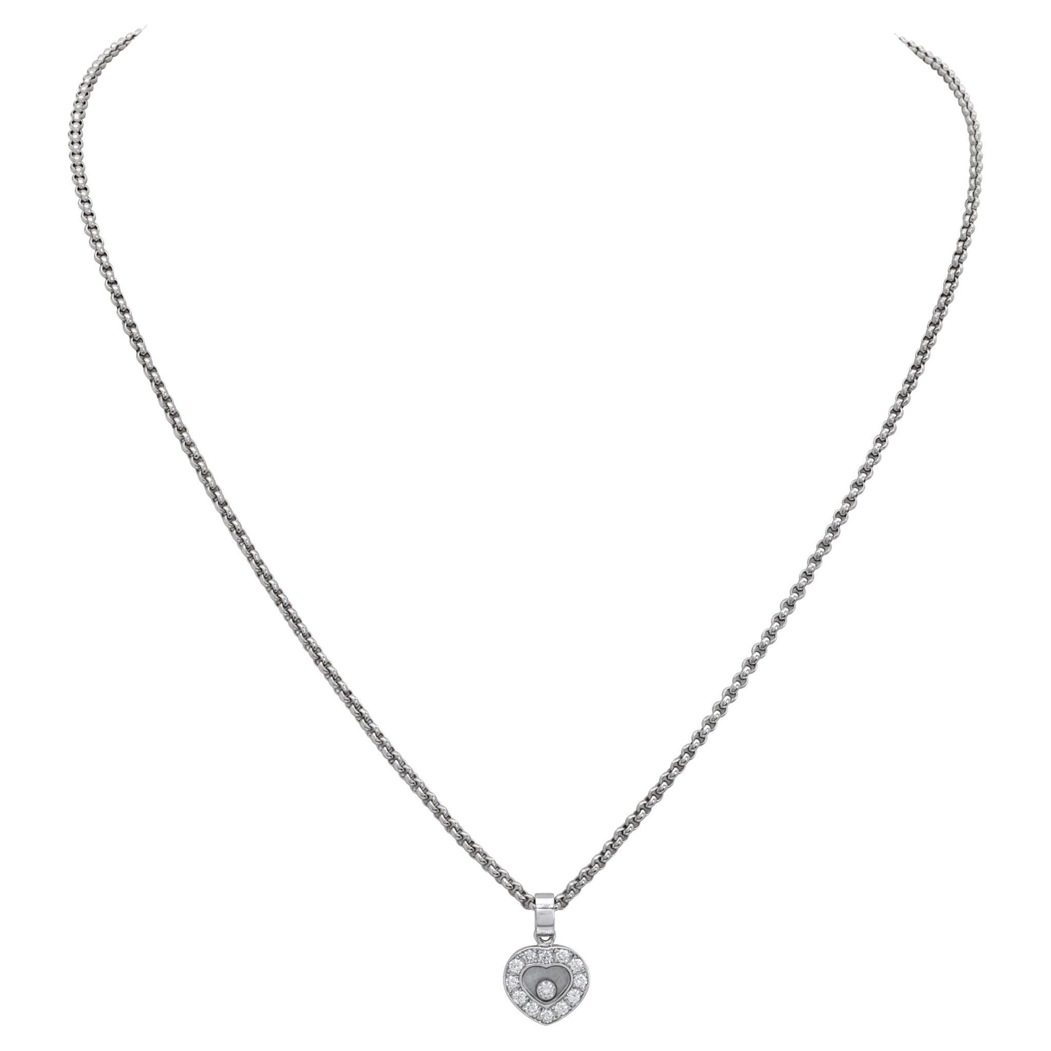 Chopard Happy Diamond Icons Double Halo Pendant 4.45 CTTW. 18K White ...