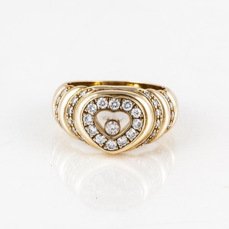 Chopard Happy Diamond Heart Ring in Yellow Gold at 1stDibs | chopard ...