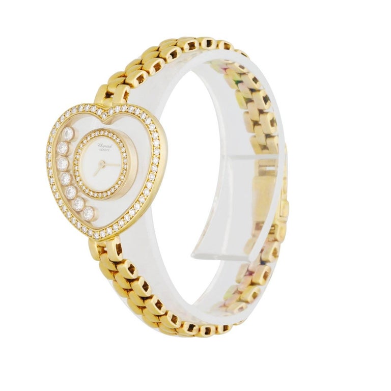 Chopard Happy Diamond Heart Shape 18K Yellow Gold and Diamond Ladies ...