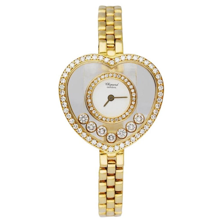 Chopard Happy Diamond Heart Shape 18K Yellow Gold and Diamond Ladies ...