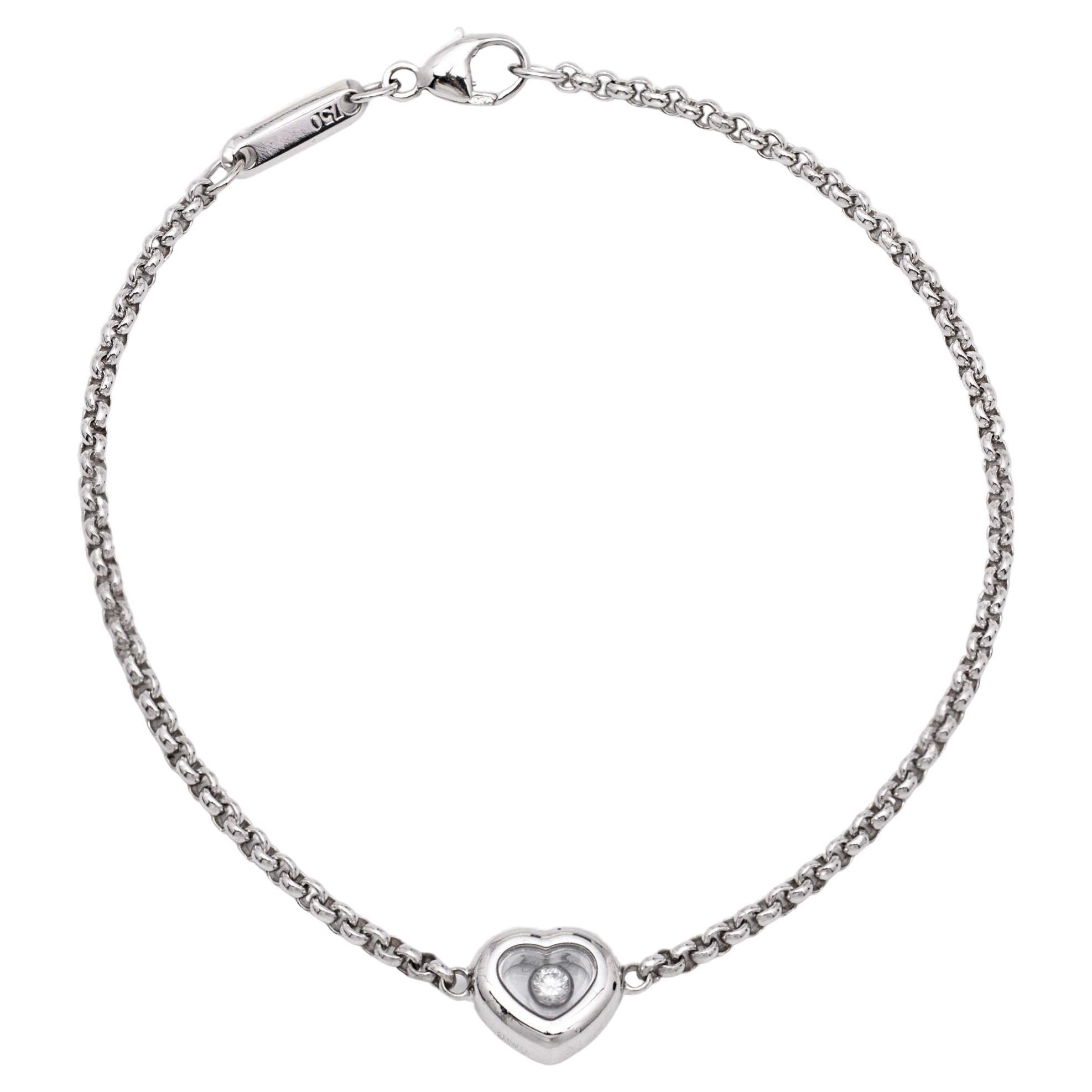 Chopard "I Love You" Happy Diamonds Charm Bracelet in 18k Yellow Gold ...