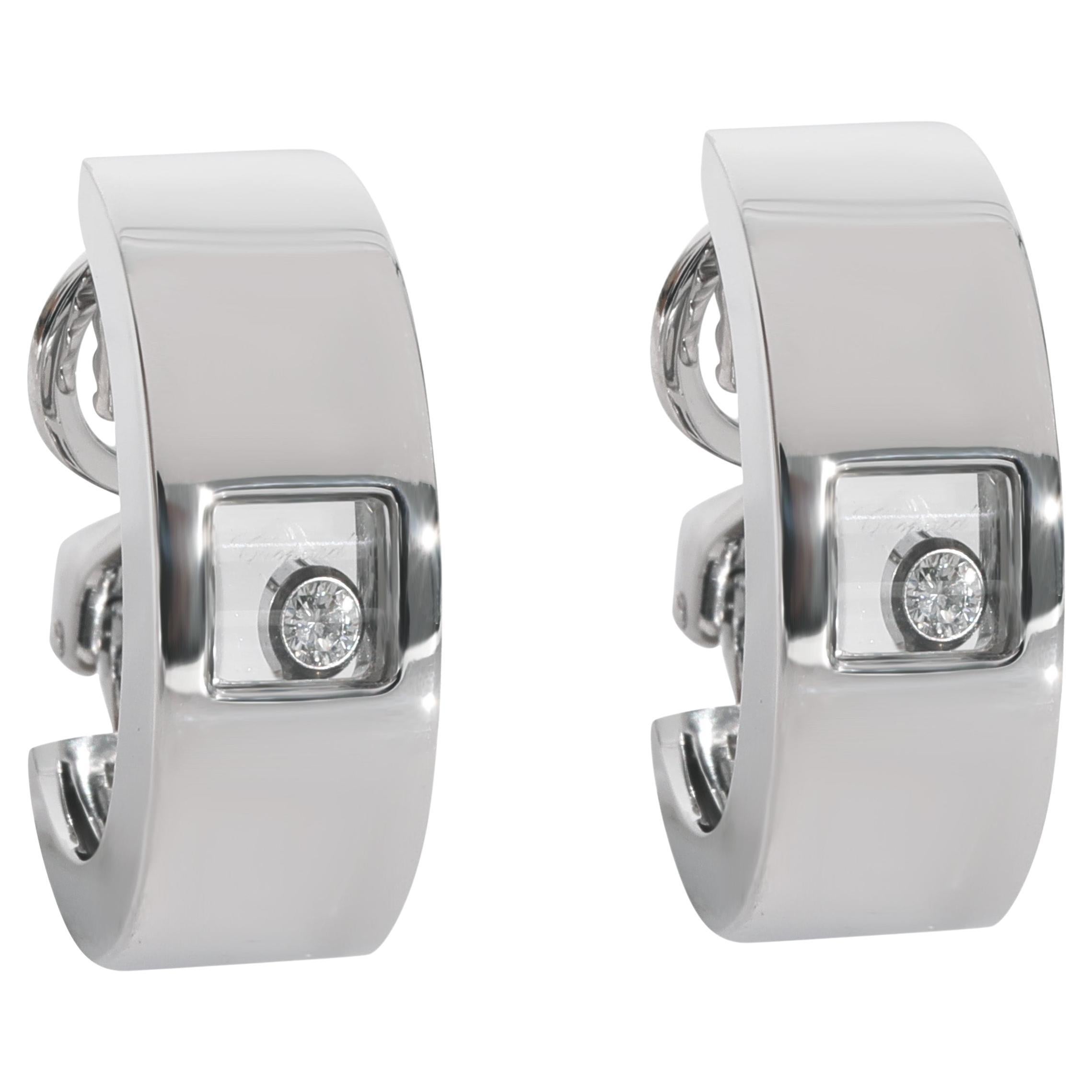 Chopard Happy Hearts Diamond Earring in 18 Karat Yellow Gold 0.18 Carat ...