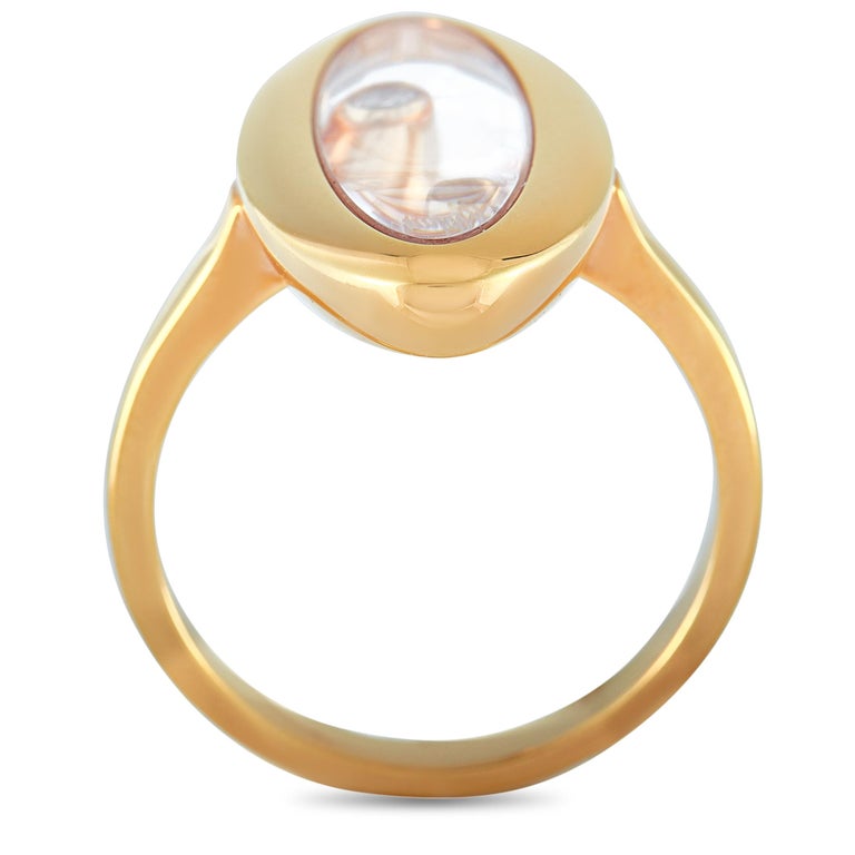 Chopard Happy Diamonds 18 Karat Rose Gold and 3 Floating Diamonds Oval ...