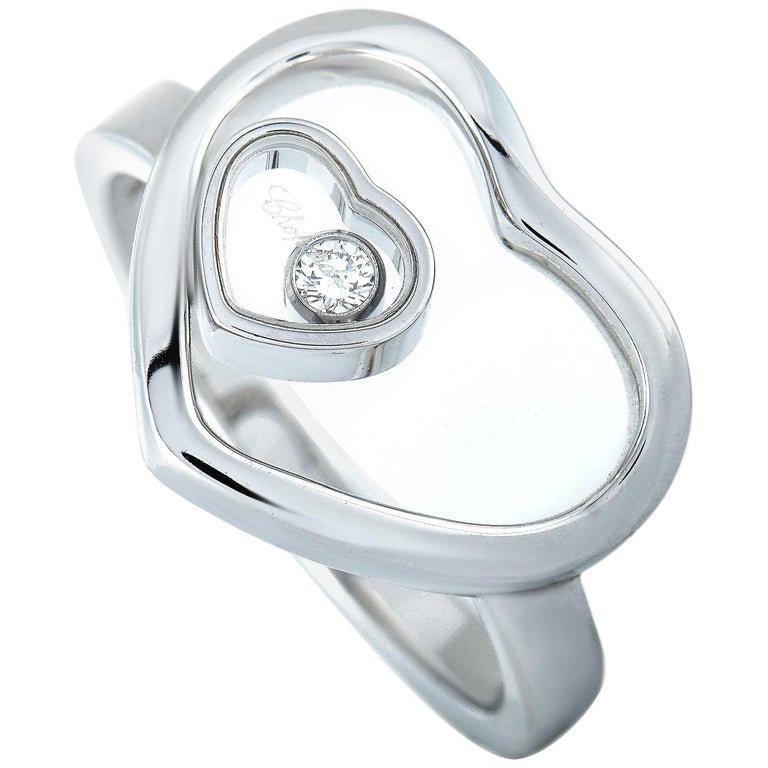 Chopard Happy Diamonds 18 Karat White Gold and Floating Diamond 2 ...