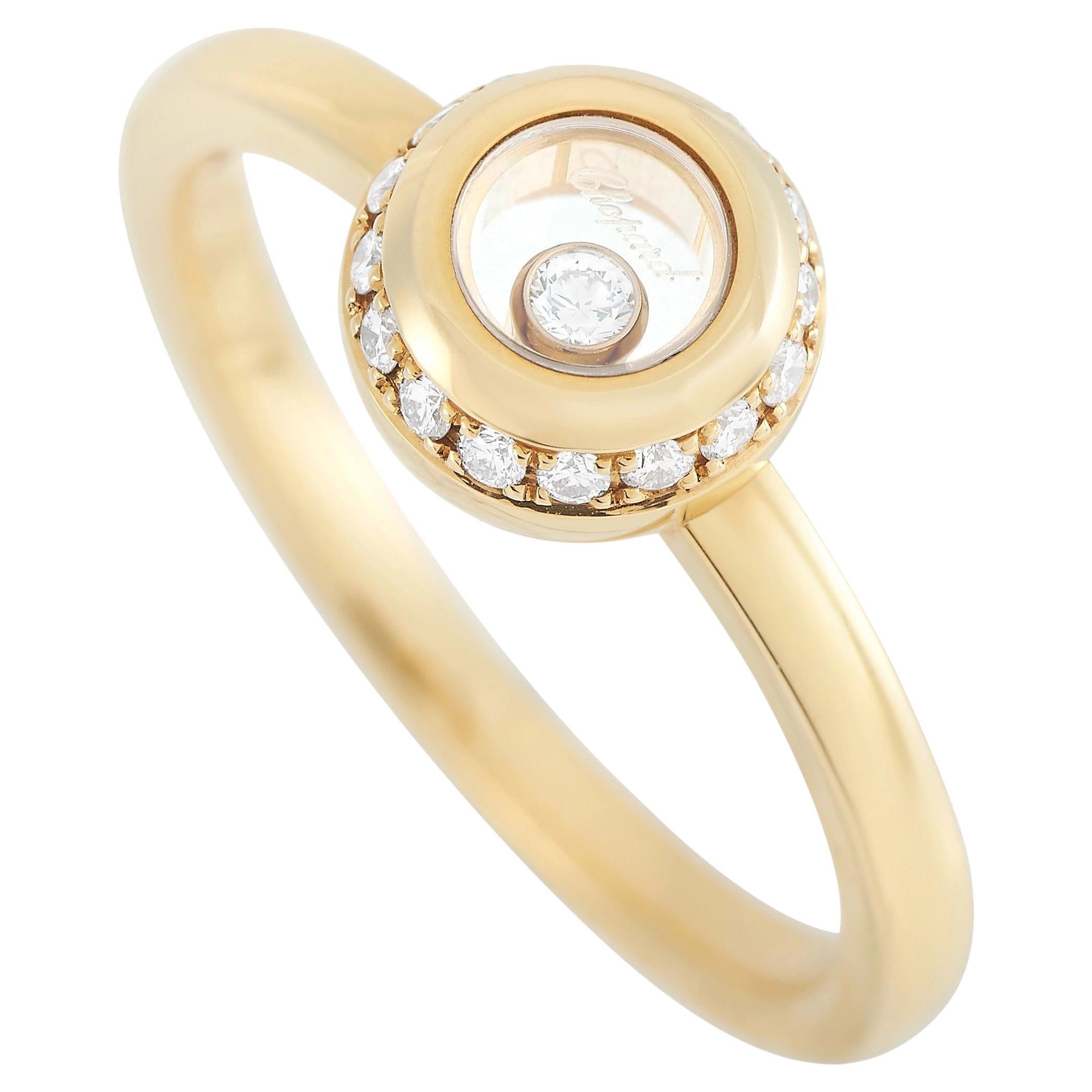 Chopard Happy Diamonds Yellow Gold Band Ring at 1stDibs