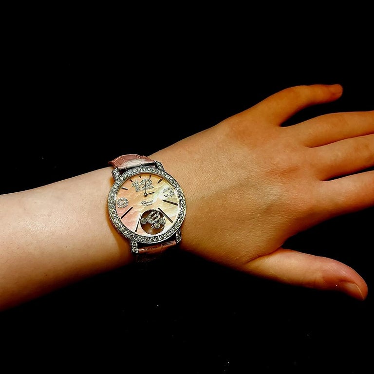 Chopard Happy Diamonds Happy Time Full Diamonds Set White Gold, Mother ...